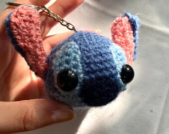 Blue Stitch Keychain/ Crochet Keychain /handmade - Etsy