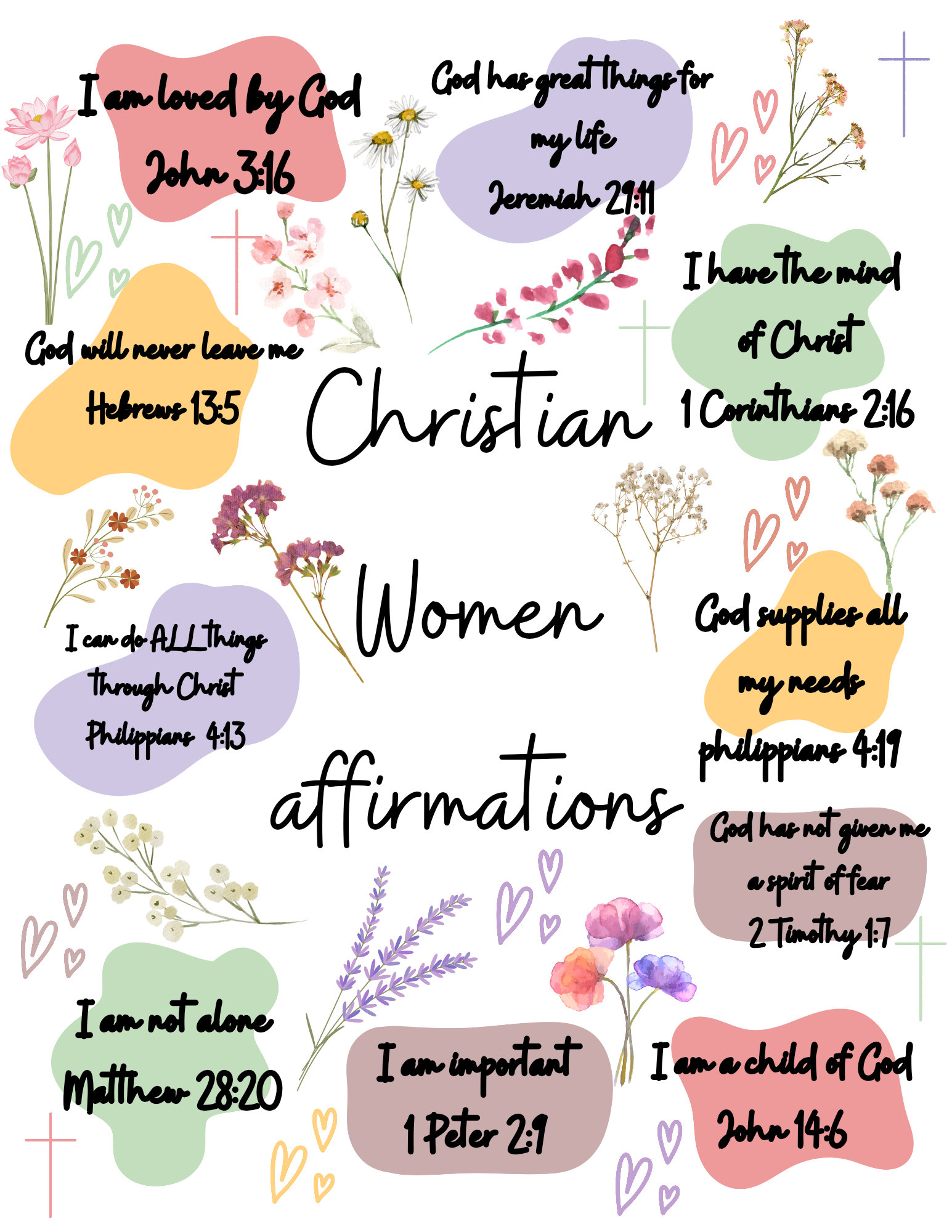Christian Women Affirmation Printable - Etsy