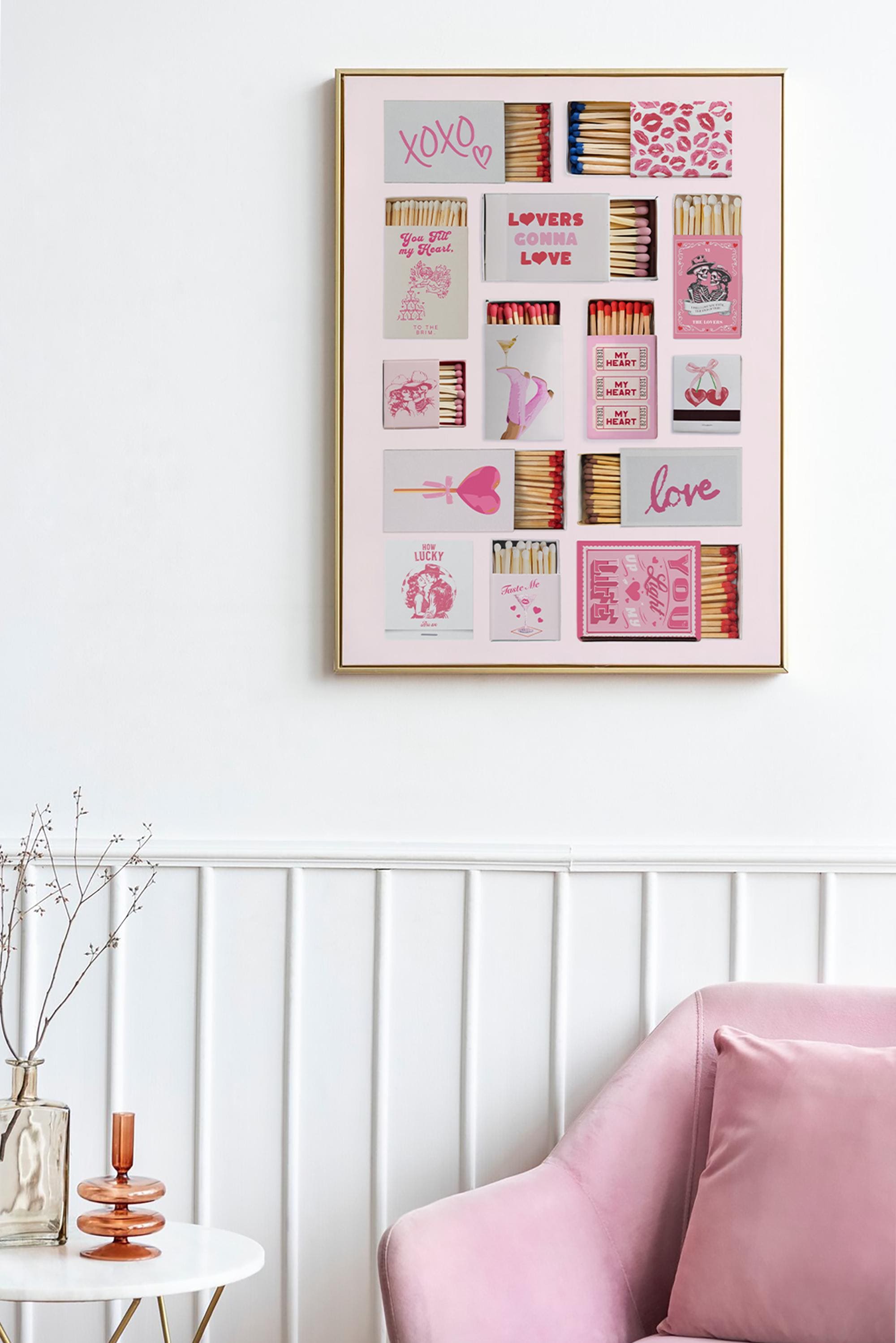 Pink Vintage Matchbox Print, Trendy Matches Poster, Digital Download ...