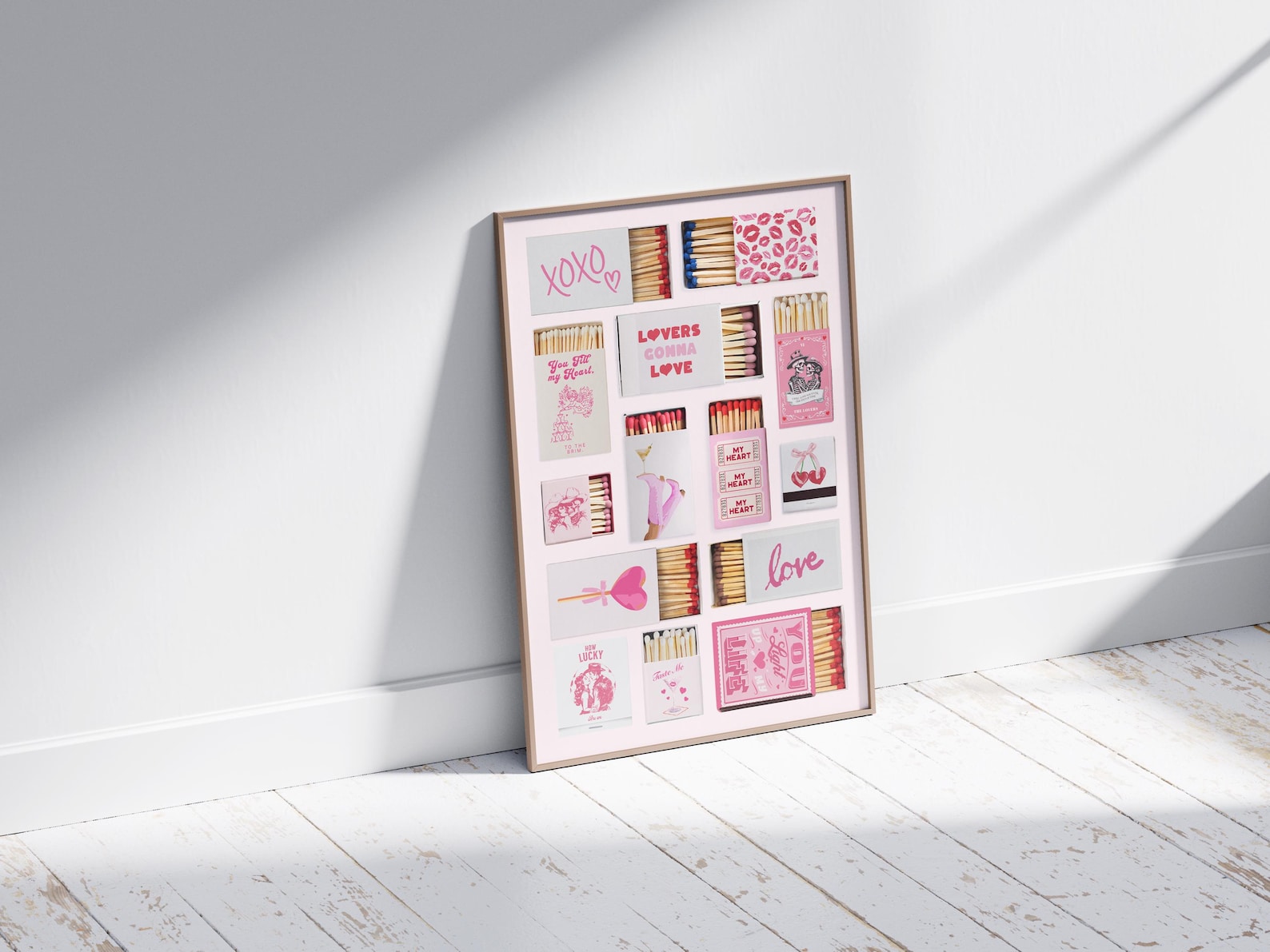 Pink Vintage Matchbox Print, Trendy Matches Poster, Digital Download ...