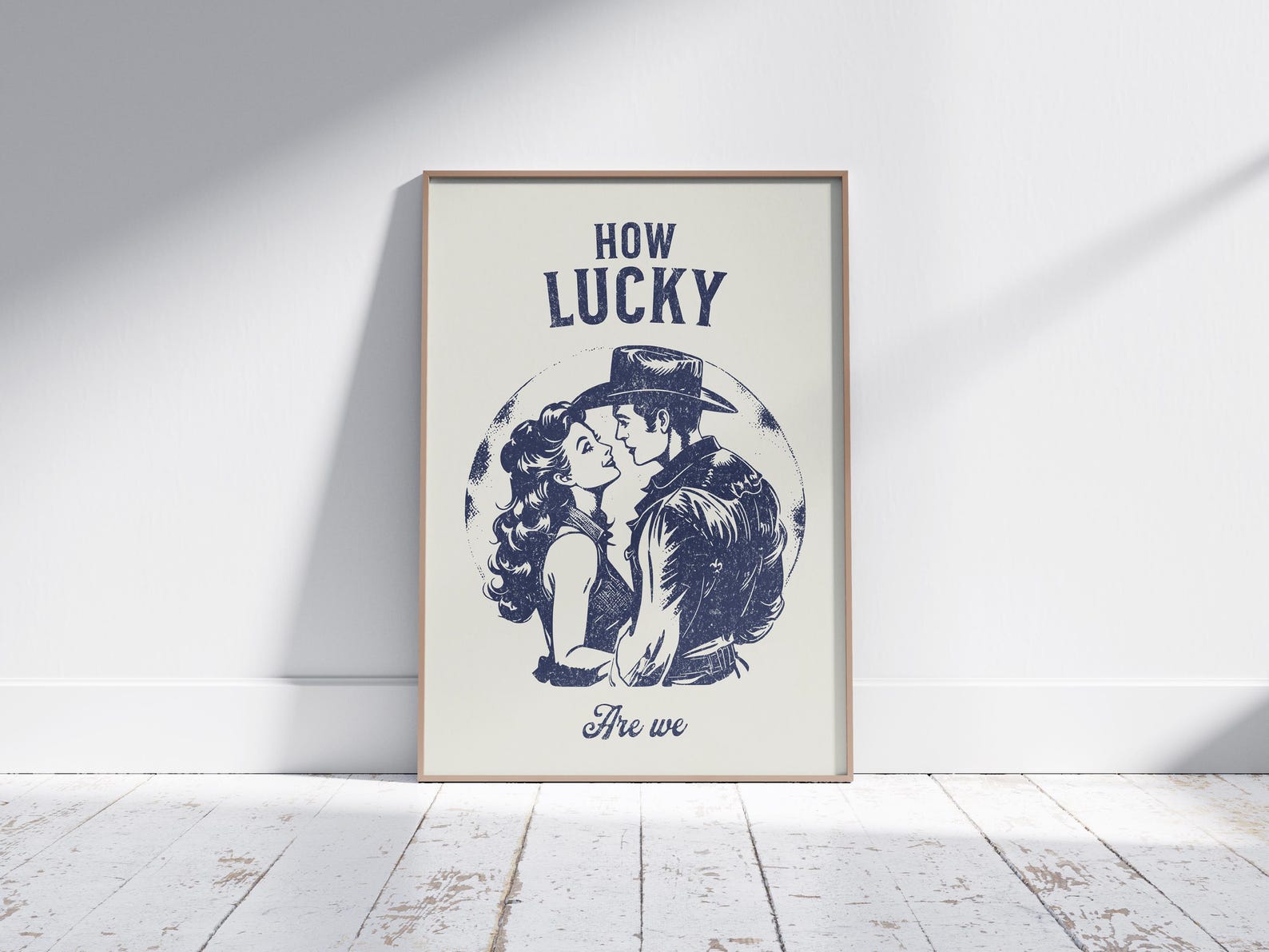 Vintage Print, How Lucky Are We, Western Print, Cowboy Poster, Cowgirl ...