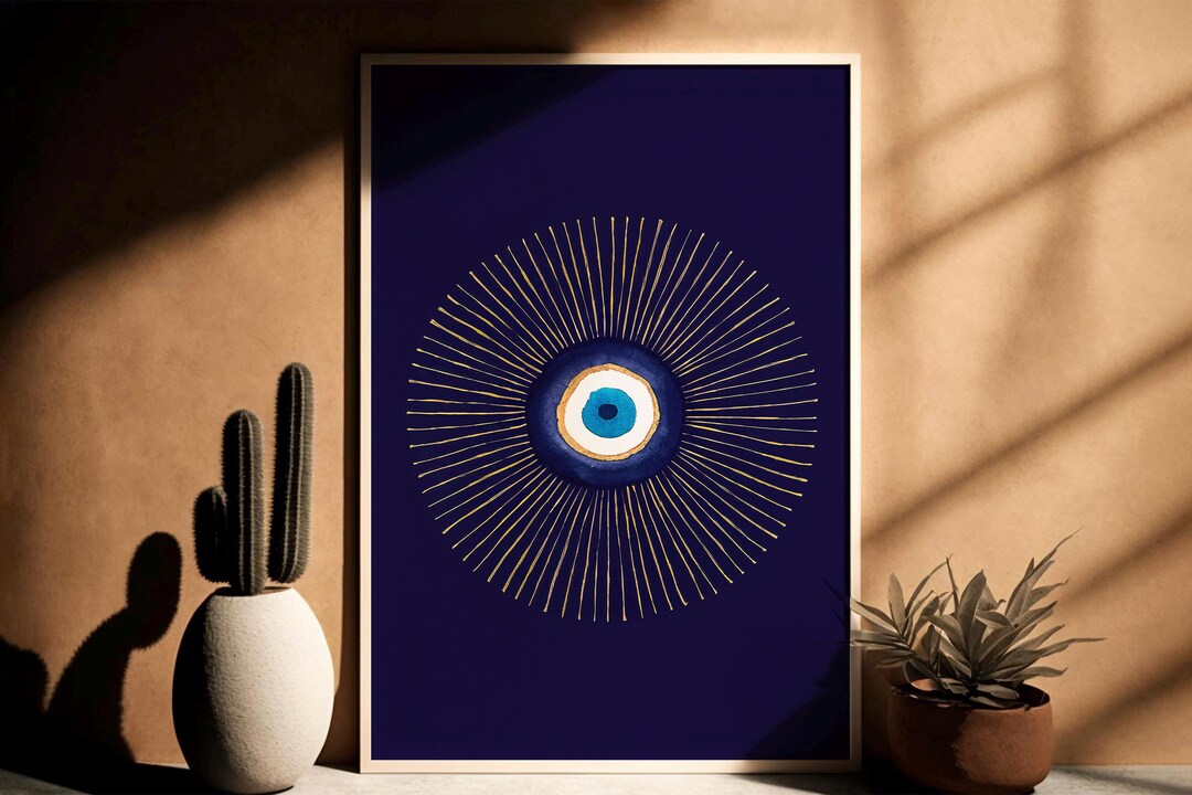 Evil Eye Print, Bohemian Poster, Digital Download, Boho Wall Decor ...