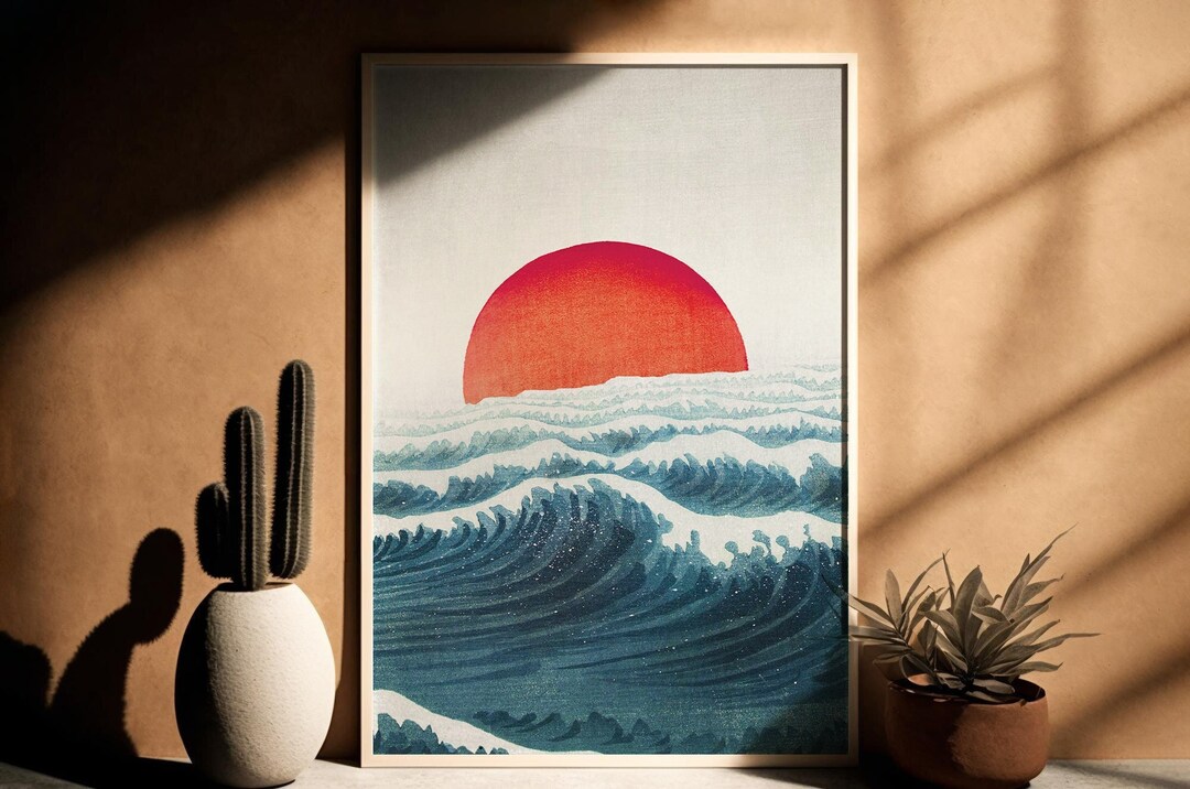 Sun Landscape Wall Art, Sun Print, Digital Download, Printable Wall Art ...