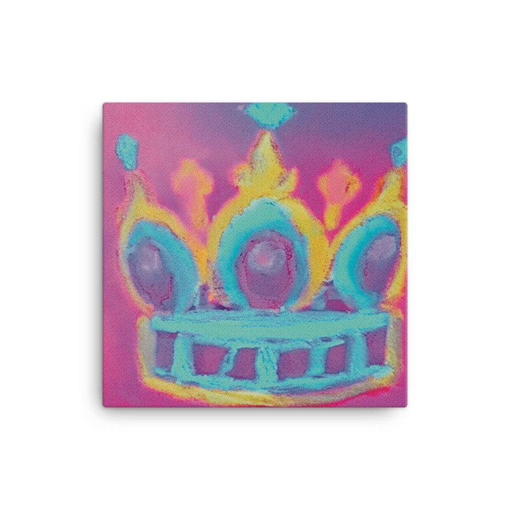 Princess Crown Oil Painting Canvas Print - Etsy