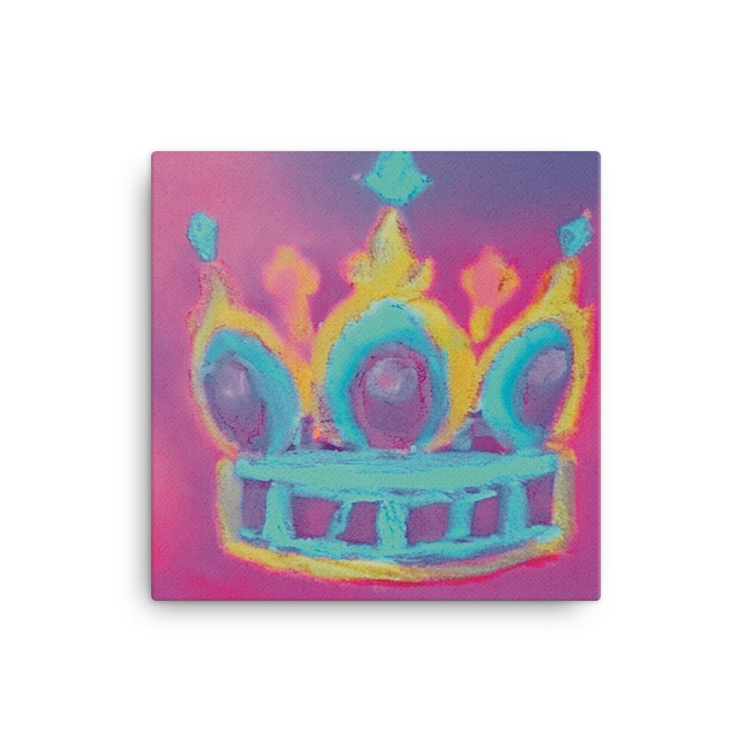 Princess Crown Oil Painting Canvas Print - Etsy
