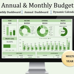 2024 Annual Budget Google Sheets | Budget Template | Financial Planner ...