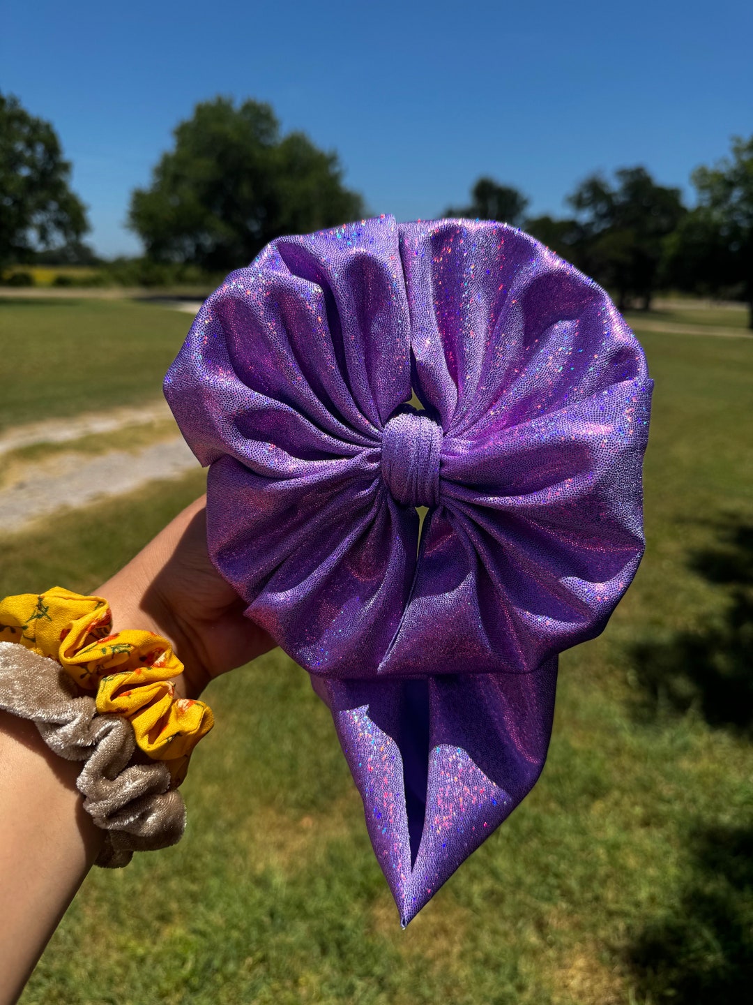 Lilac Holographic Bow | Swim Bow | Toddler Bow | Baby Headwrap | Baby ...
