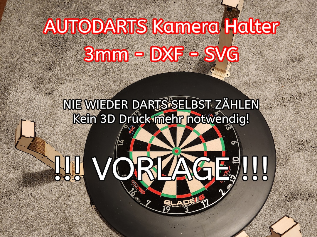 AUTODARTS Lasercut Template, Camera Arm, Camera Holder for Autodarts ...