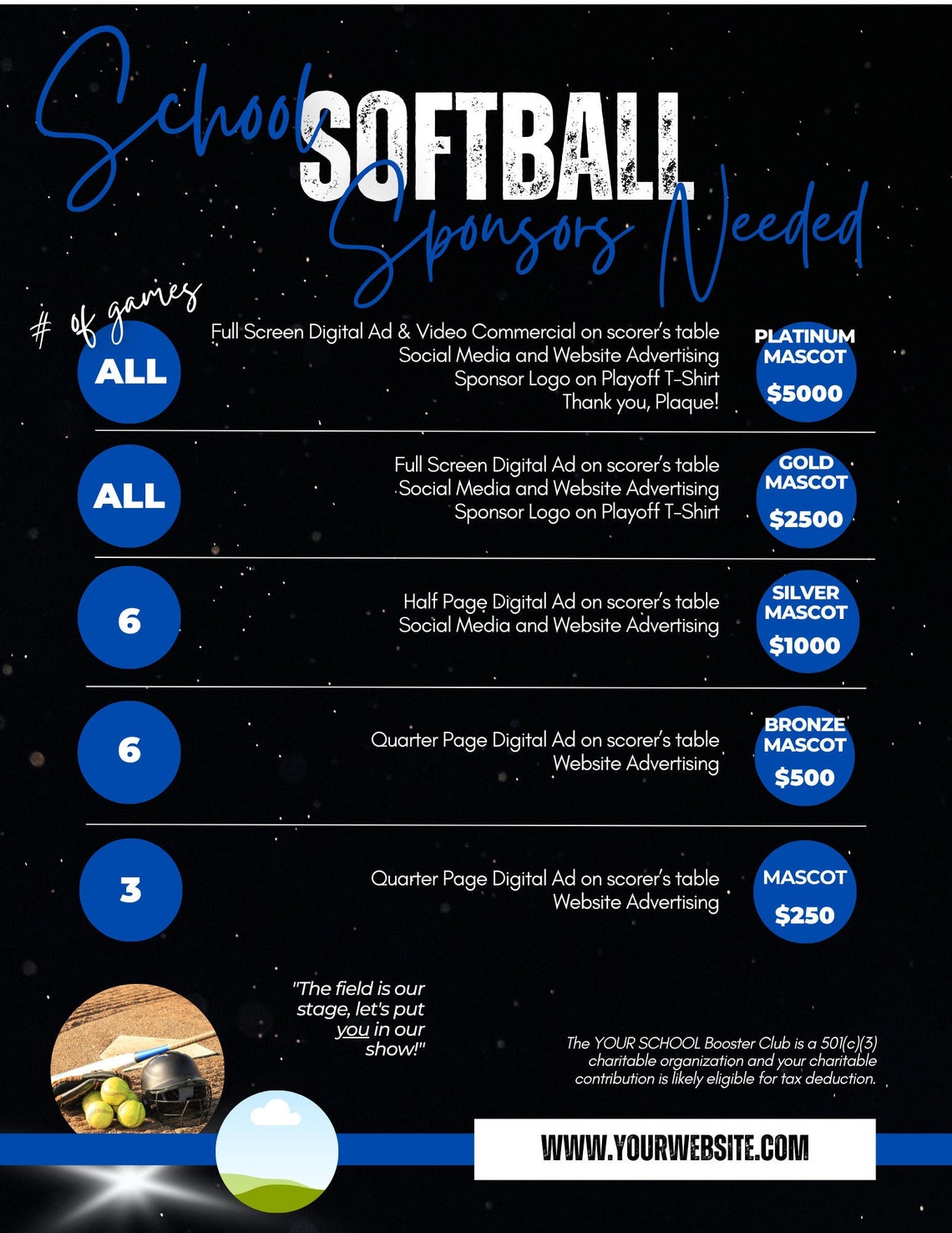 Booster Athletic Club Fundraiser Flyer Packet Package | Everything You ...