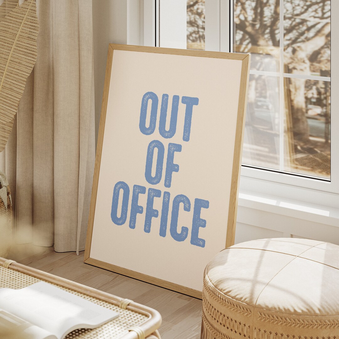 Out of Office Poster Print, DIGITAL DOWNLOAD, Out of Office, OOO Print ...