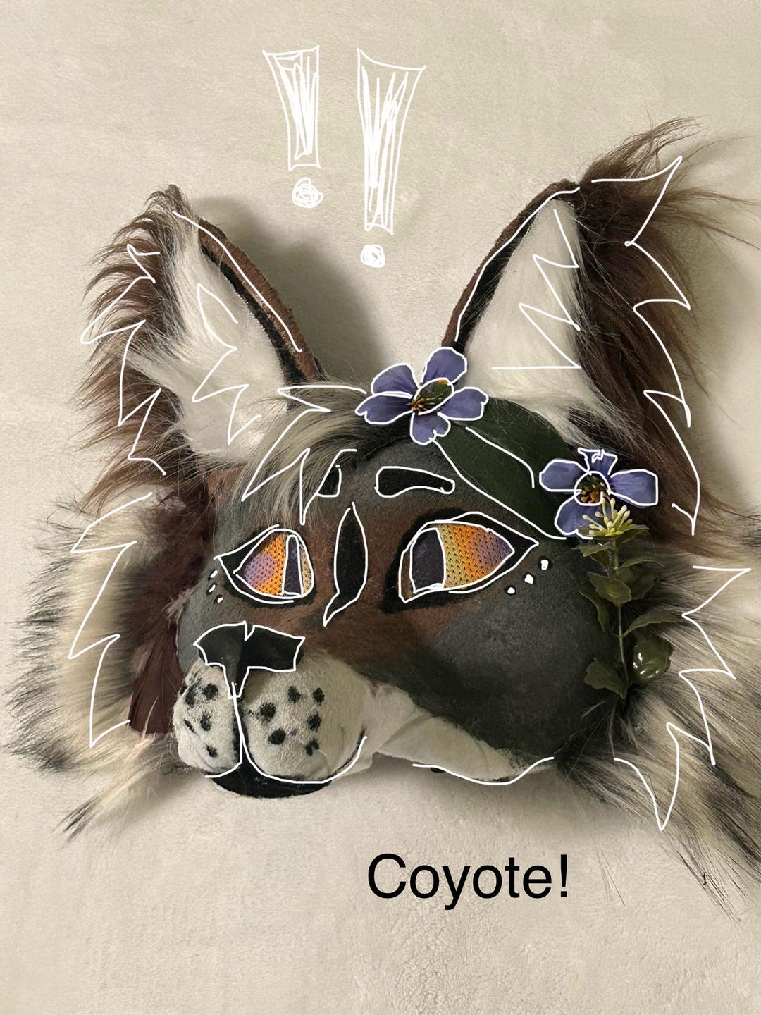 Custom Coyote Mask - Etsy