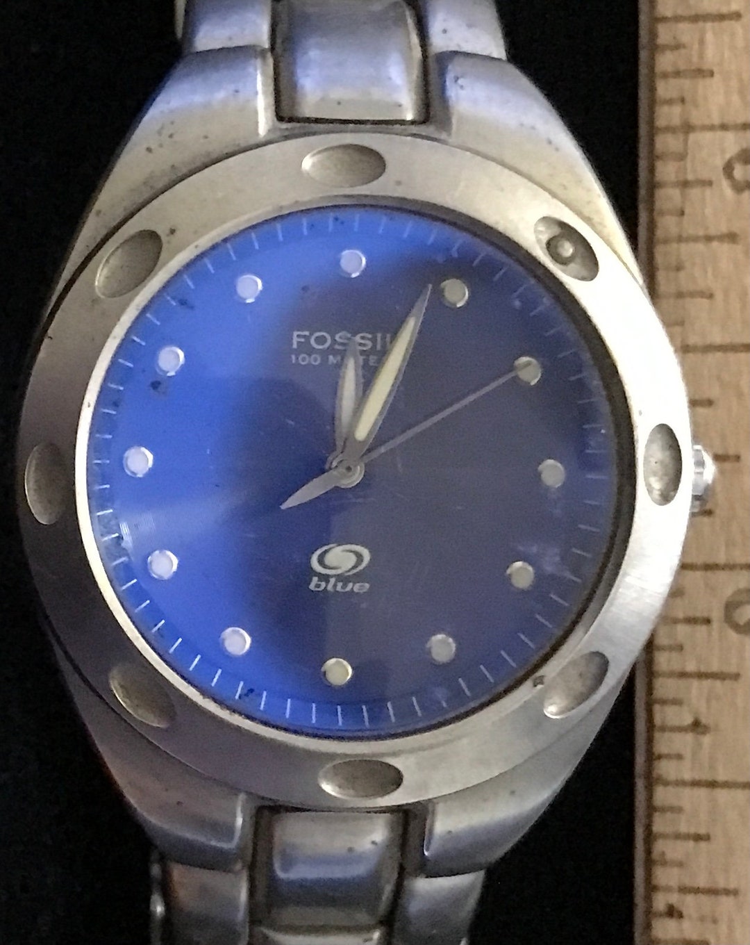 Mens FOSSIL Blue Quartz Wrist Watch - Etsy