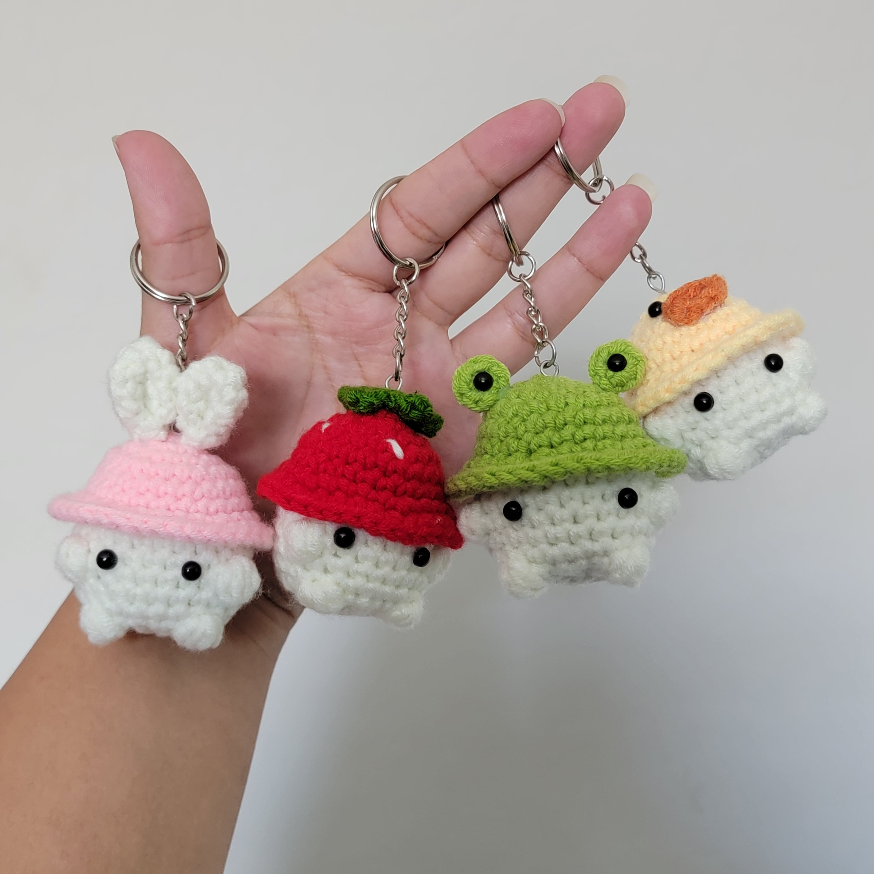 Cute Hat Mushroom Crochet Amigurumi Keychains - Etsy