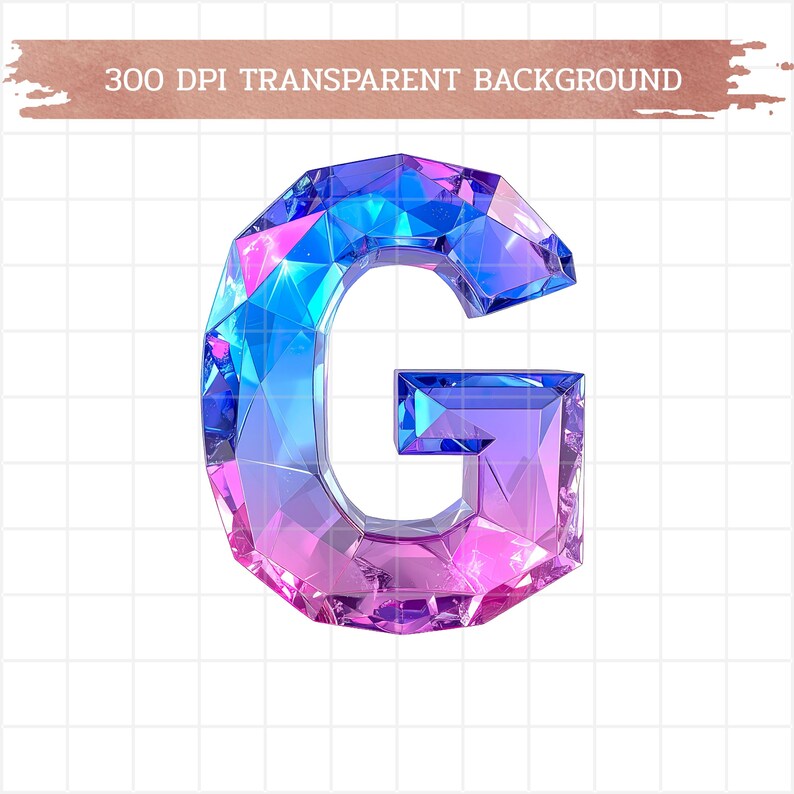 Crystal Alphabet & Numbers PNG | Gemstone Letters Clipart | Sparkling ...