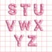 Pink Heart Alphabet • Knitted Chunky Letters & Numbers PNG, Alphabet ...