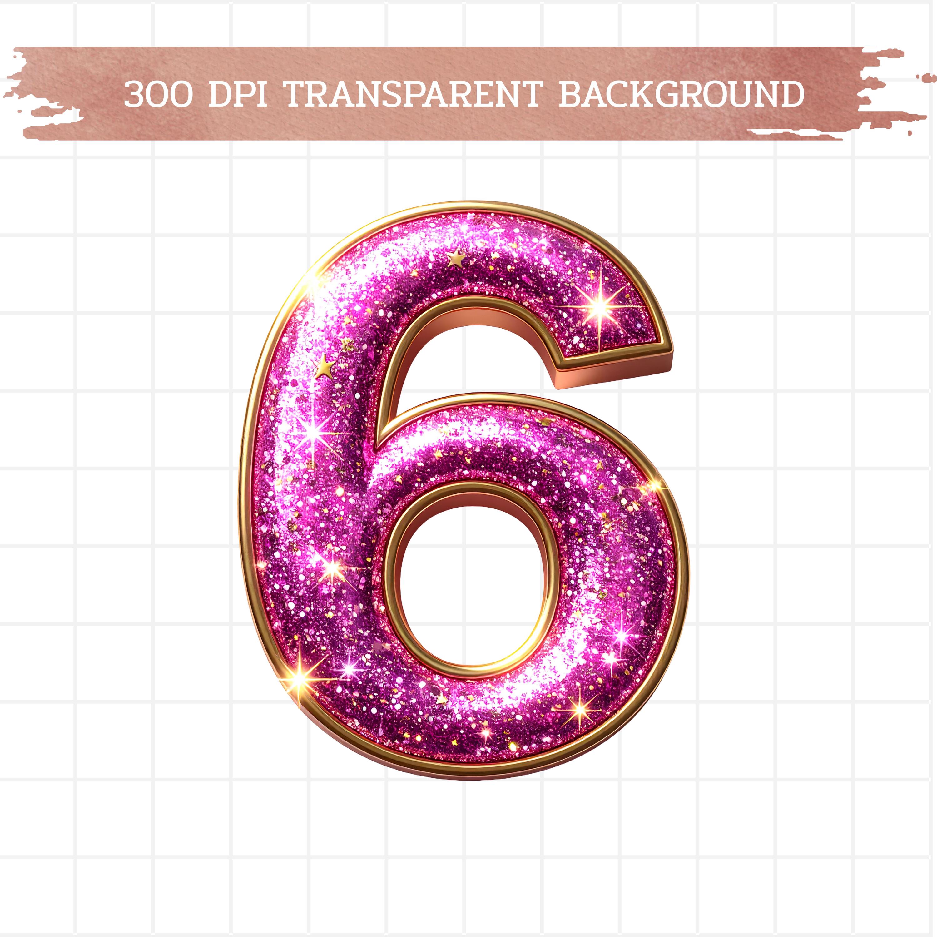 Pink Glitter Alphabet & Numbers: Glam PNG Clipart (digital Download) - Etsy