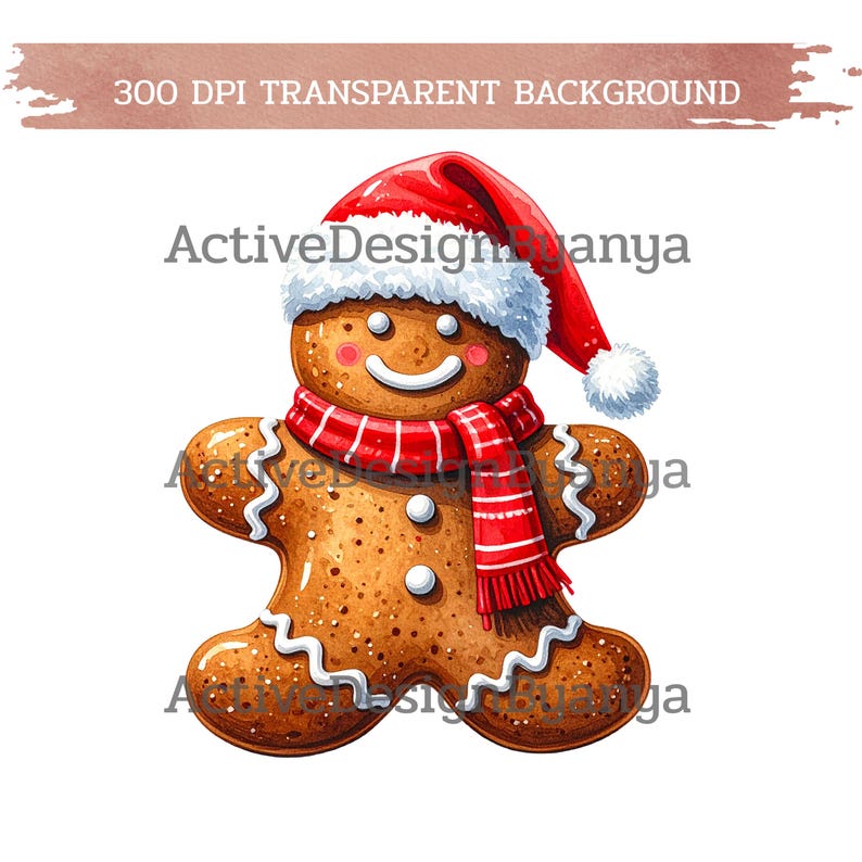 Gingerbread Alphabet & Numbers PNG: Christmas Cookie Clipart (digital ...
