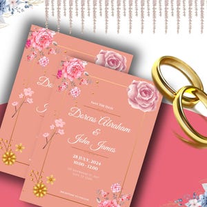 Wedding Invitation Card | Customizable Template | Printable PDF ...