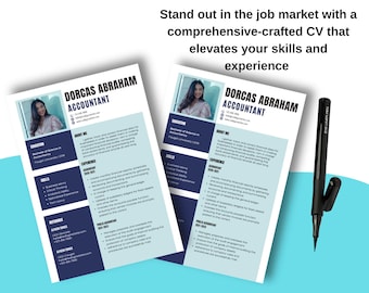Resume CV Template | Professional CV Template | Instant Download ...