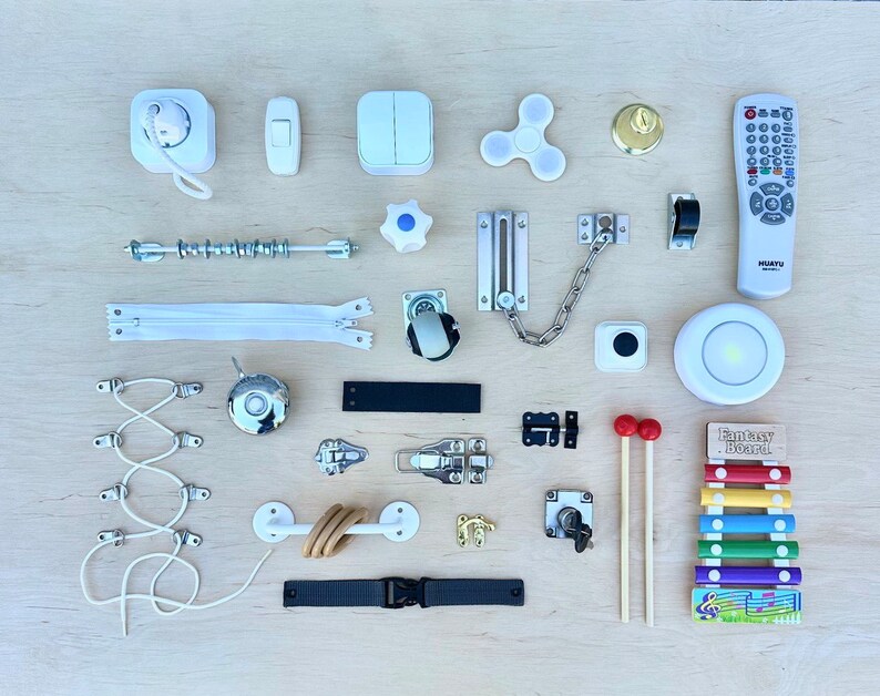 Child Busy Board Parts, Montessori Sensory Busy Board Pieces, Busy ...