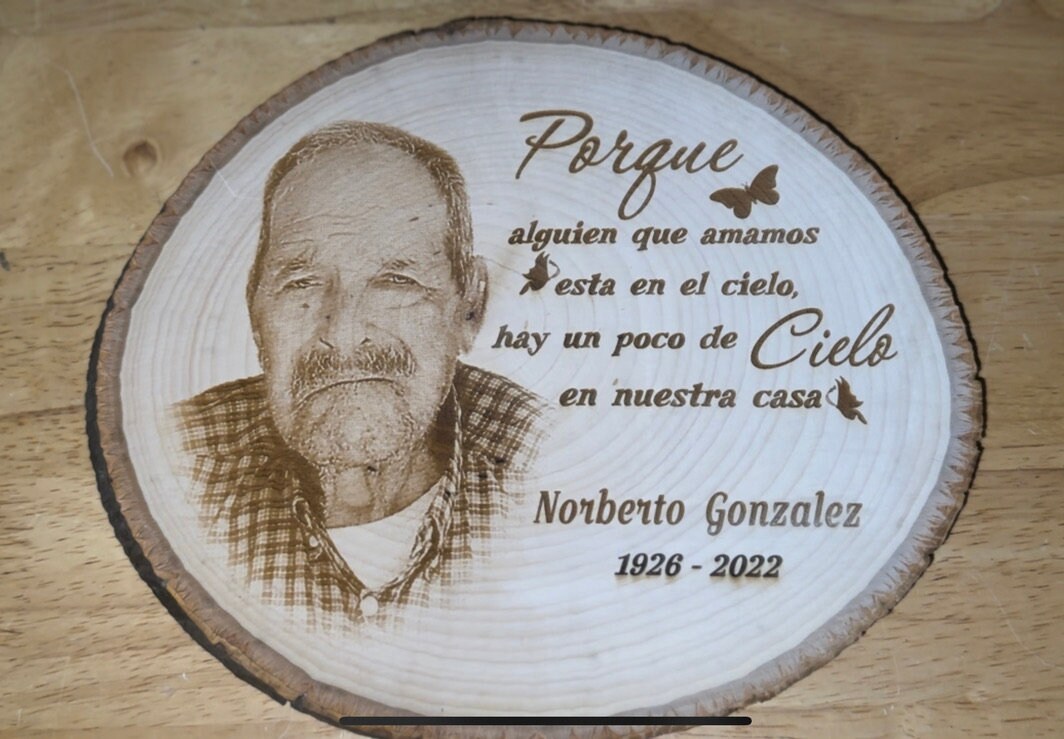 Custom Portrait From Photo, Wood Round Portrait of Loved One, Memorial ...