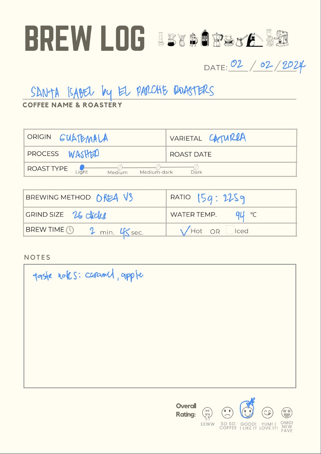 Printable Coffee Tasting Sheet, Coffee Log Journal, Coffee Journal PDF, Coffee Tasting Journal ...