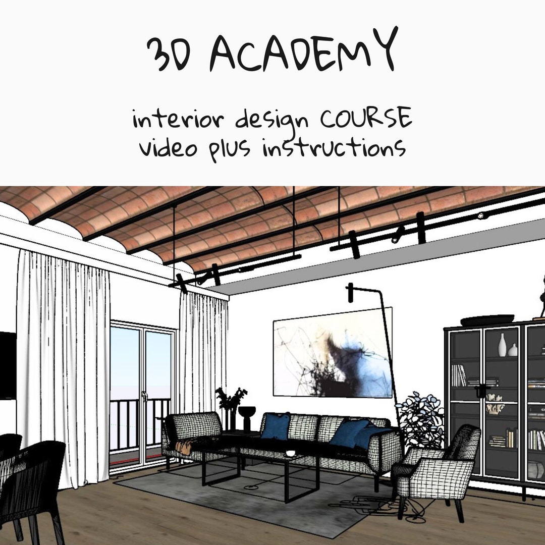 Room Project 3D Course Sketchup for Beginners, 24 Pages PDF and 24 ...