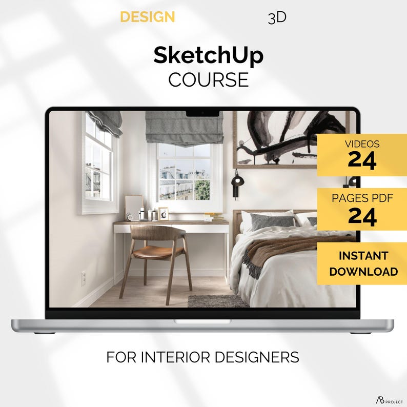 Sketchup for Interior Design – 3D Modeling Course With 24 PDF Guides ...