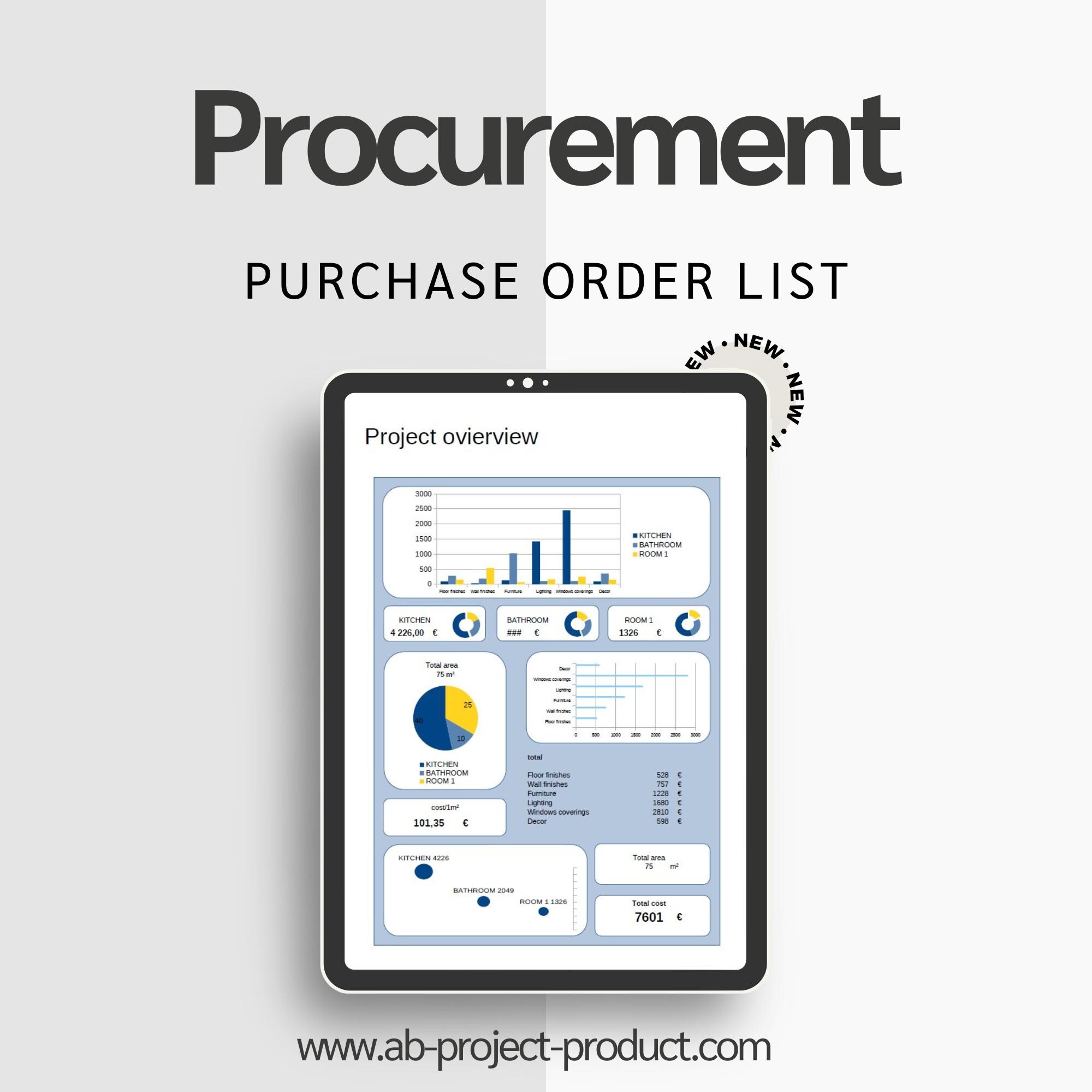 Order List Template Interior Design Order List House Products Purchase ...