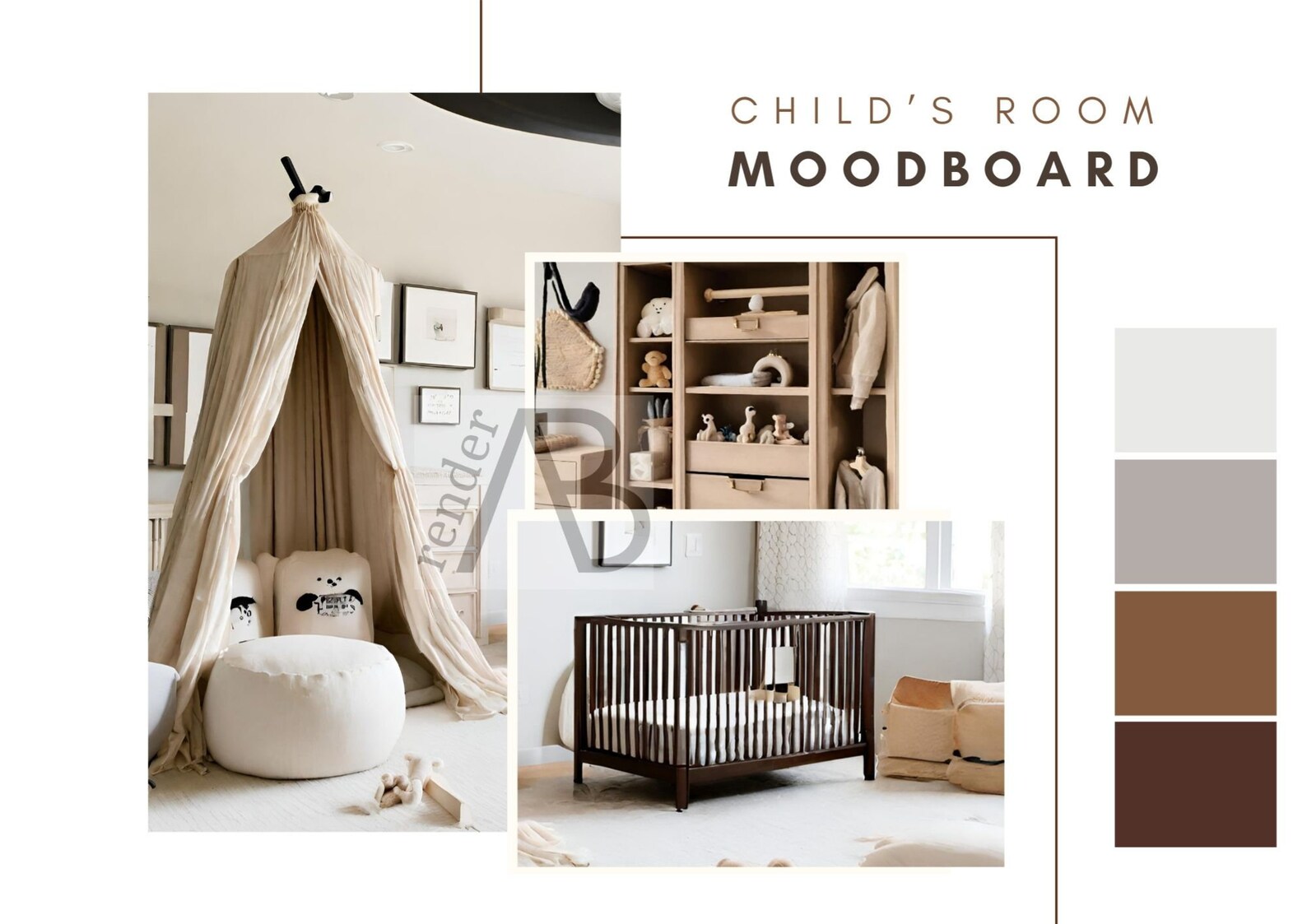 Custom Children's Room Ideas Kids' Room Idea Visualizations Mooadboard ...