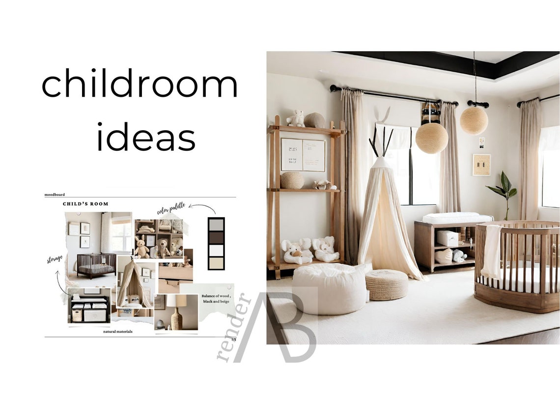 Custom Children's Room Ideas Kids' Room Idea Visualizations Mooadboard ...