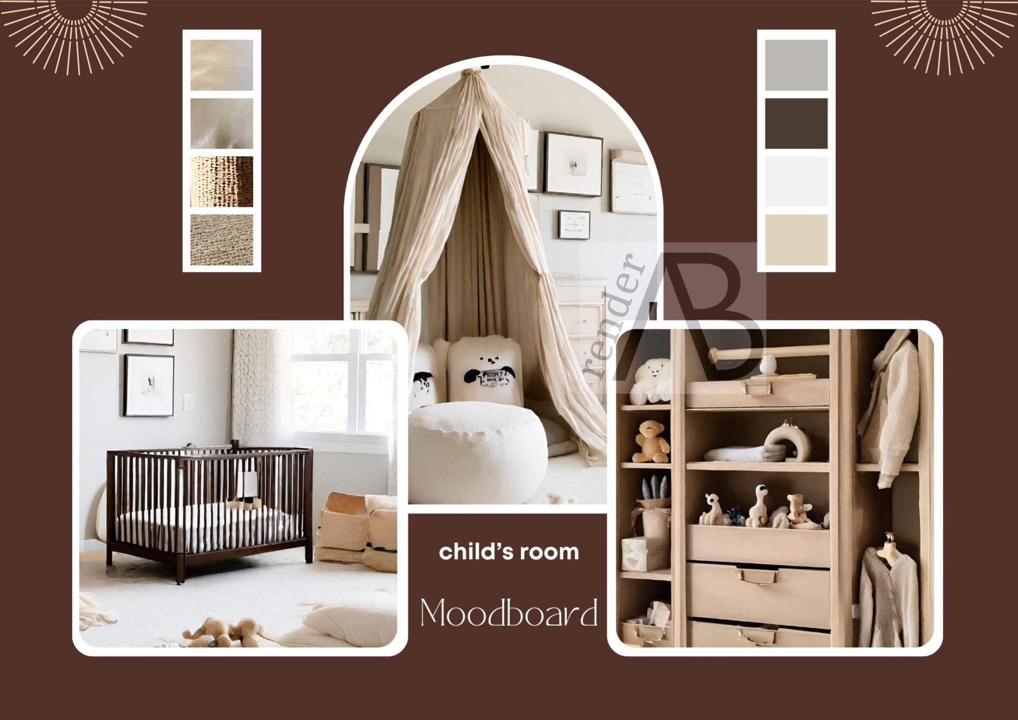 Custom Children's Room Ideas Kids' Room Idea Visualizations Mooadboard ...