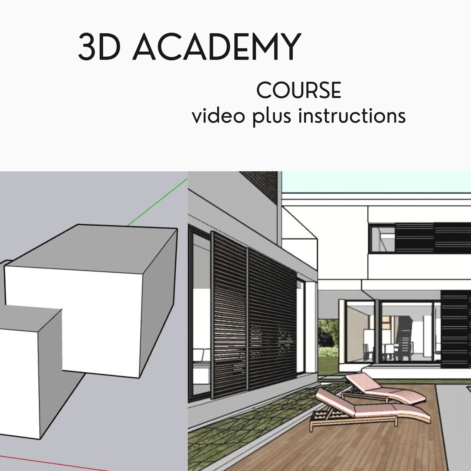 House Project 3D Academy Sketchup Course for Beginners, 24 Pages PDF ...
