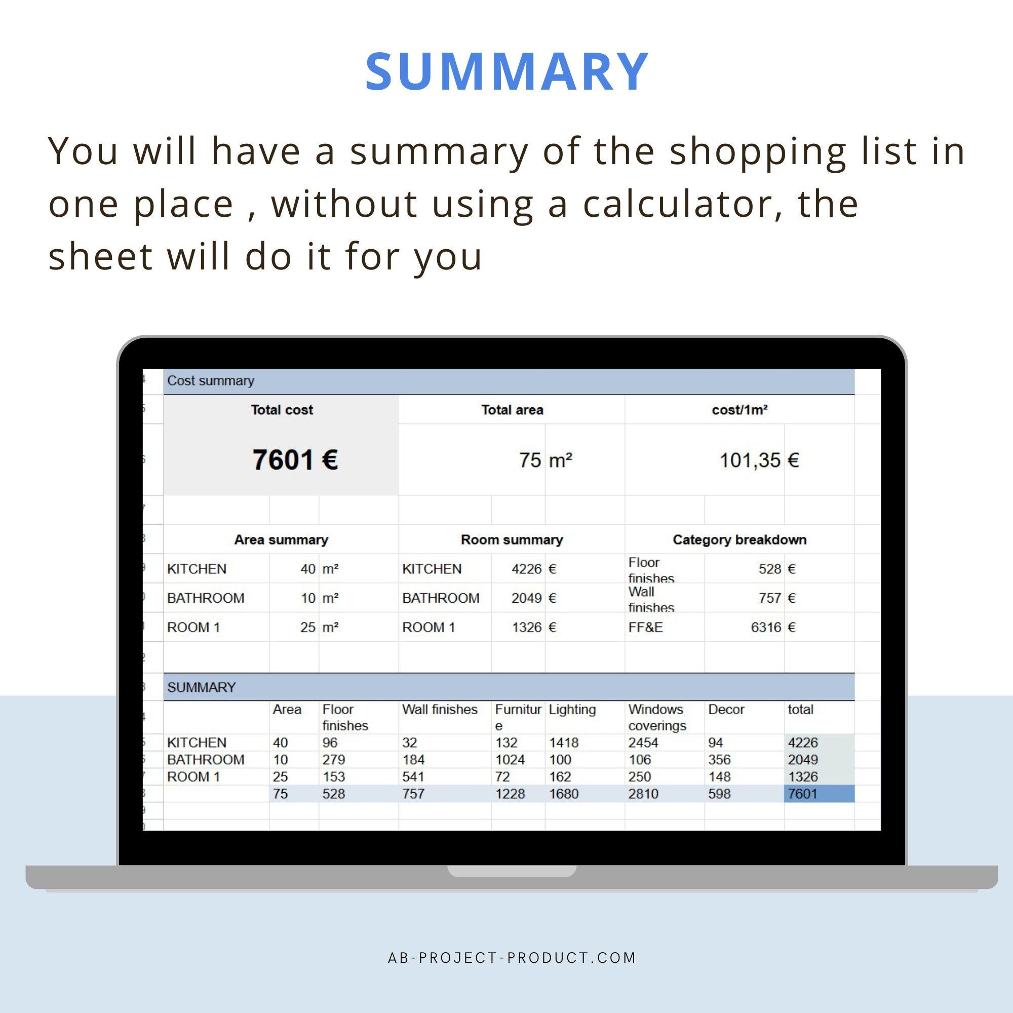 Order List Template Interior Design Order List House Products Purchase ...
