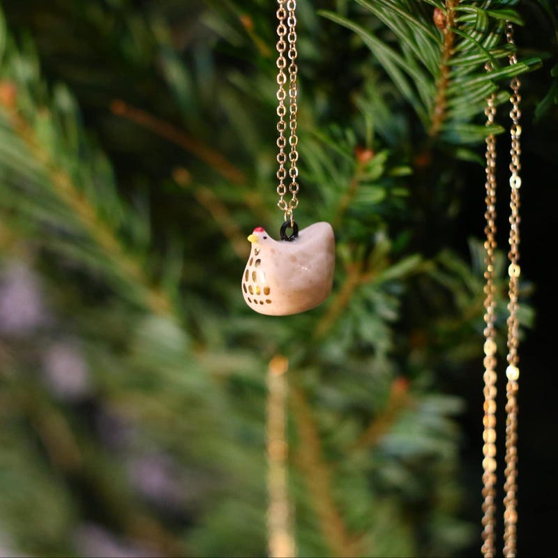 Chicken Necklace - Etsy