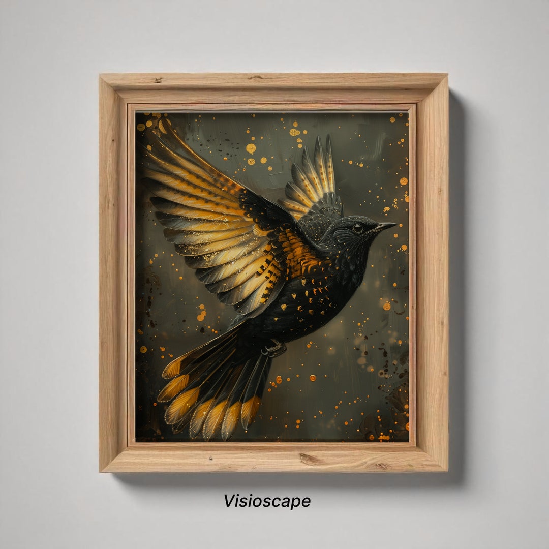 Mockingbird Portrait - No3 - Print of Vintage Oilpainting - Ready to ...