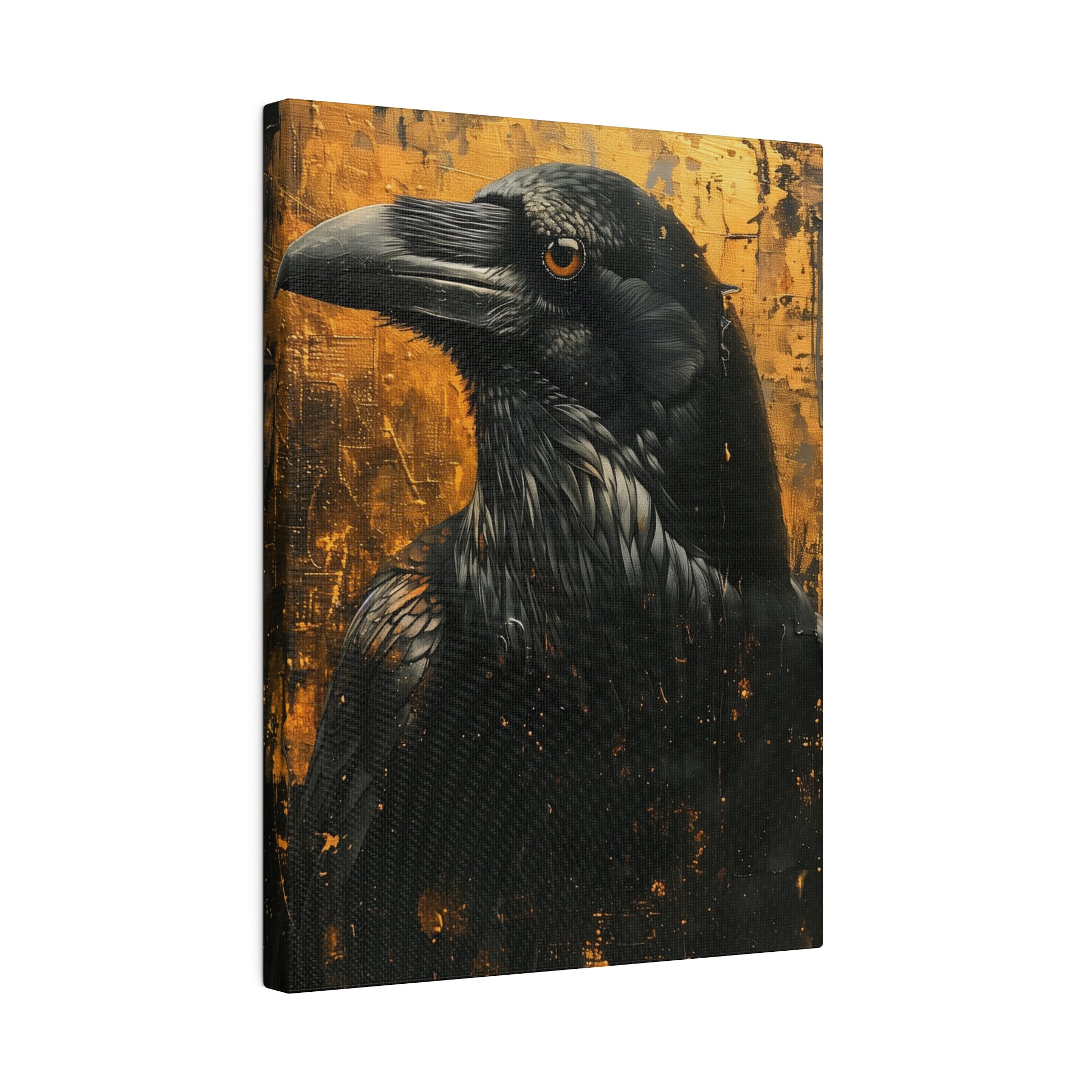 Raven Portrait - No1 - Print of Vintage Oilpainting - Ready to Hang ...