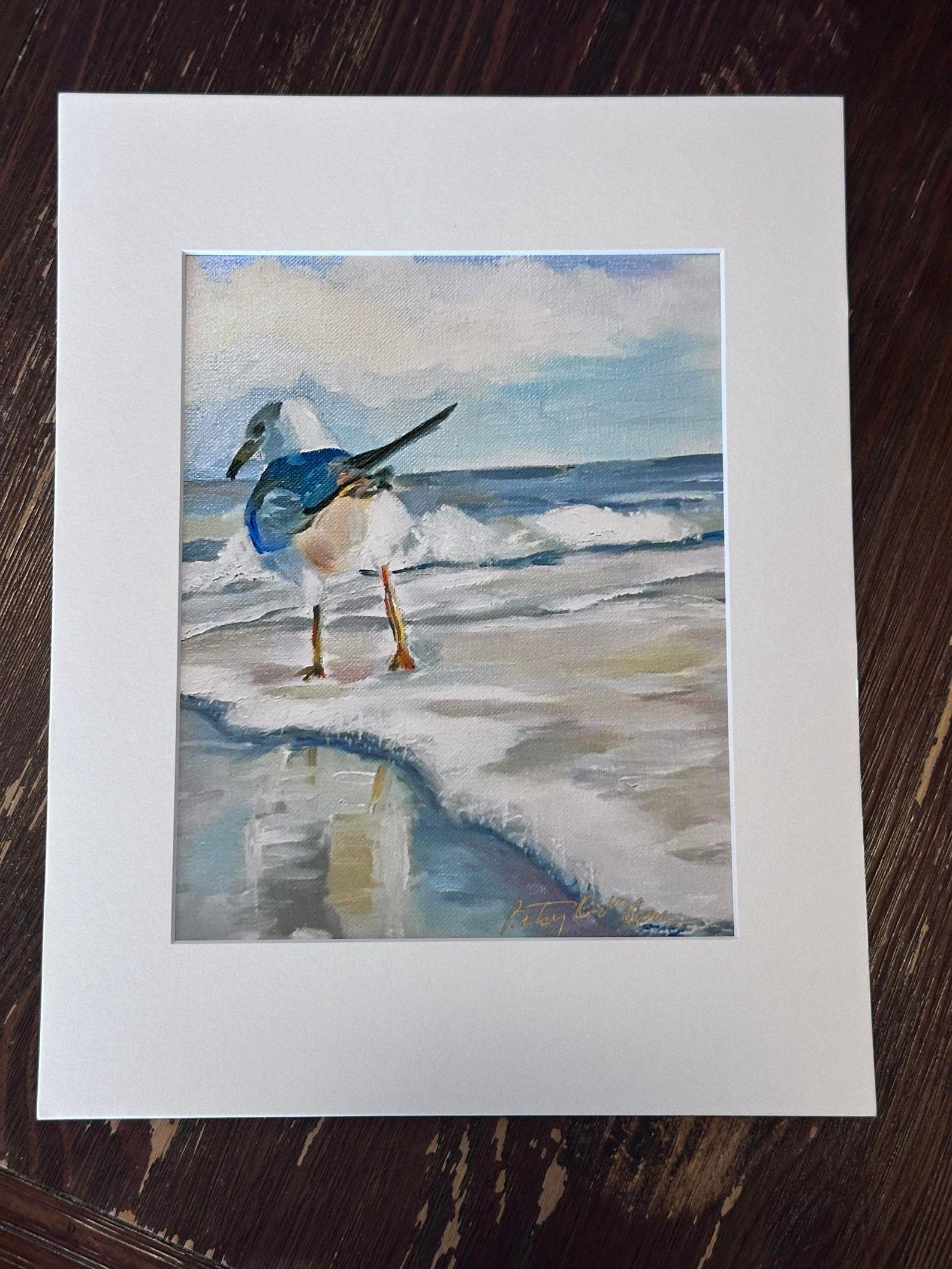 Seagull Art Print of an Original Oil Painting. Seagull, Beach, Seaside ...