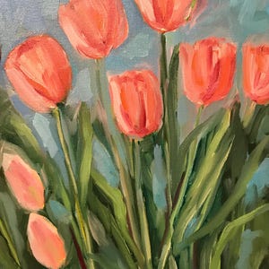 Spring Tulips Art Print of an Original Oil Painting. 8 X 10 Art Print ...