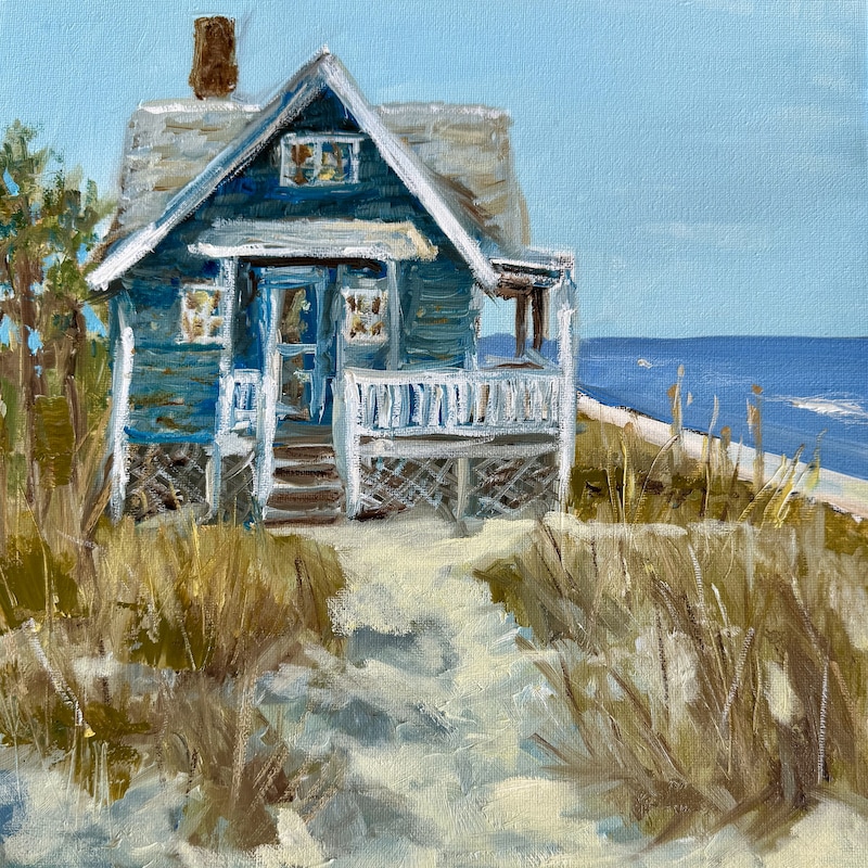 Beach House Painting - Etsy