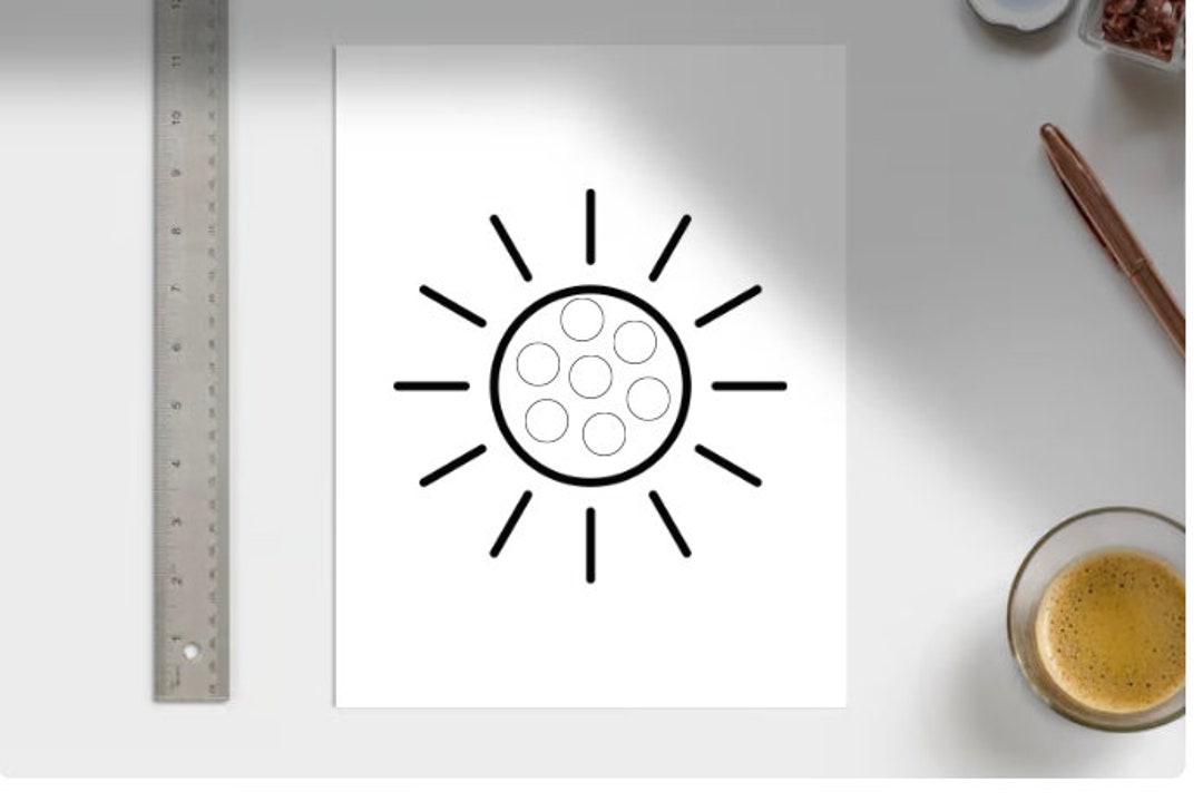 Simple Weather Dot Art Coloring Pages - Etsy