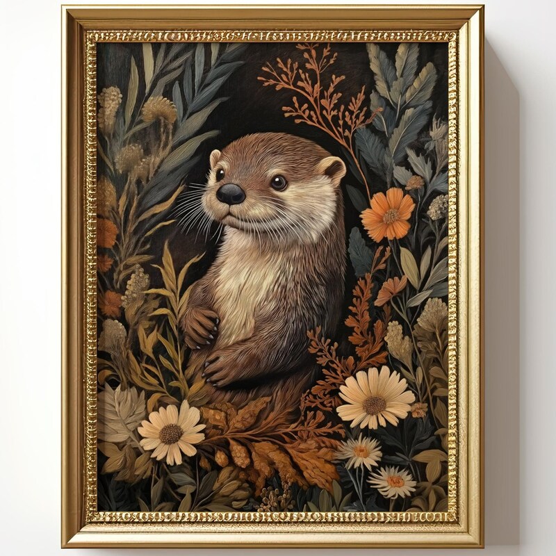 Otter Print - Etsy