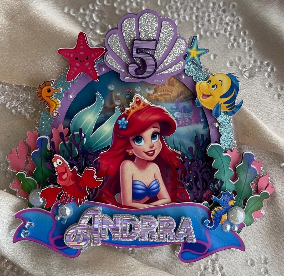 Ariel/the Little Mermaid Cake Topper - Etsy