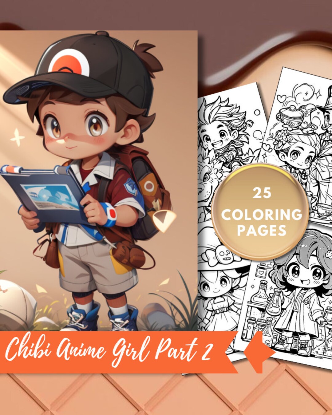 Chibi Anime Girl Part 2 25 Page Cute Fantasy Coloring Book, Coloring ...