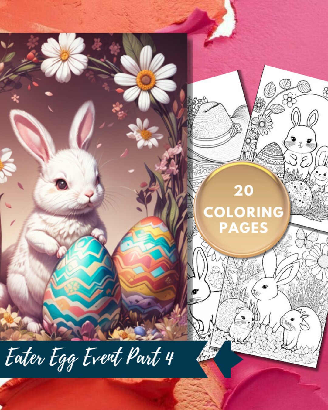 Easter Egg Event Part 4 20 Page Cute Fantasy Coloring Book, Coloring ...