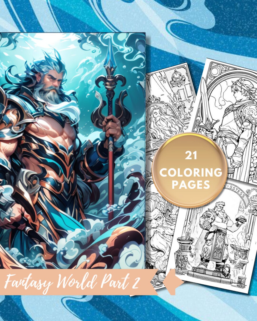 Fantasy World Part 2 21 Page Cute Fantasy Coloring Book, Coloring Pages ...