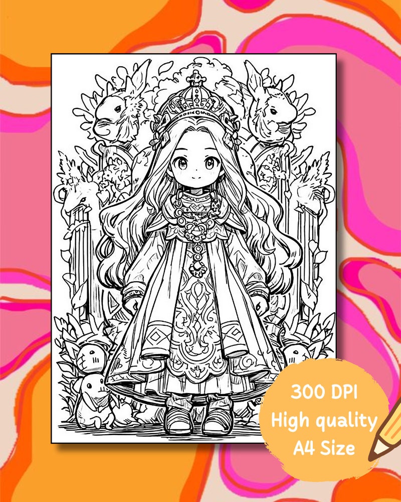 JP Anime Girl Uniform Part 2 23 Page Cute Fantasy Coloring Book ...