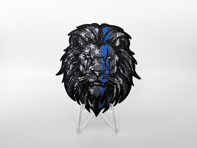 Lion Thin Blue Line Flag Patch - Etsy