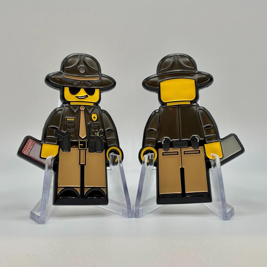 Blocky State Trooper Coin - Etsy