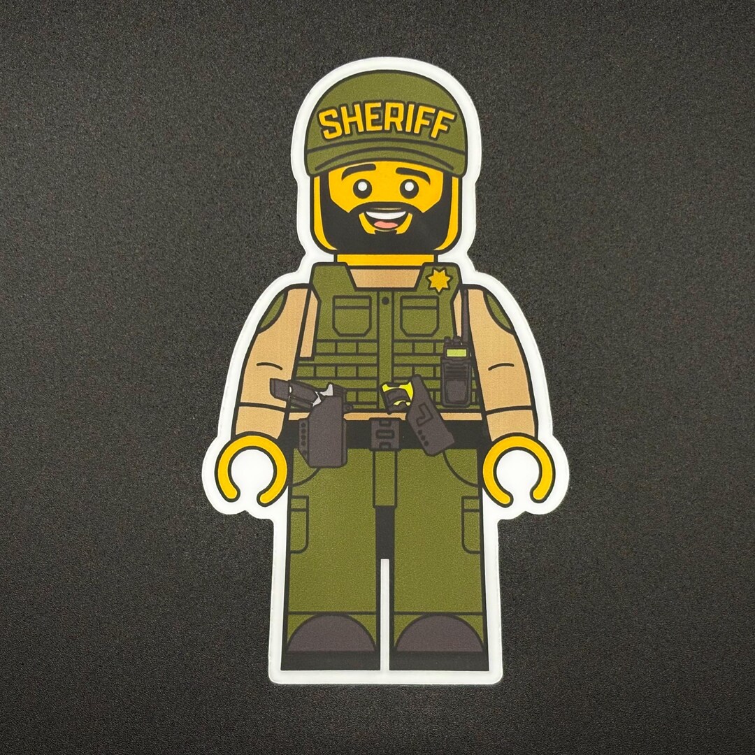 Blocky Deputy Sheriff Sticker - Etsy